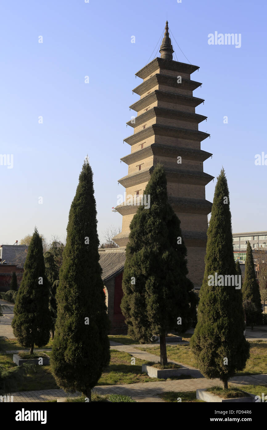 Pagoda Kaiyuan Temple Hebei Province Stock Photo - Alamy