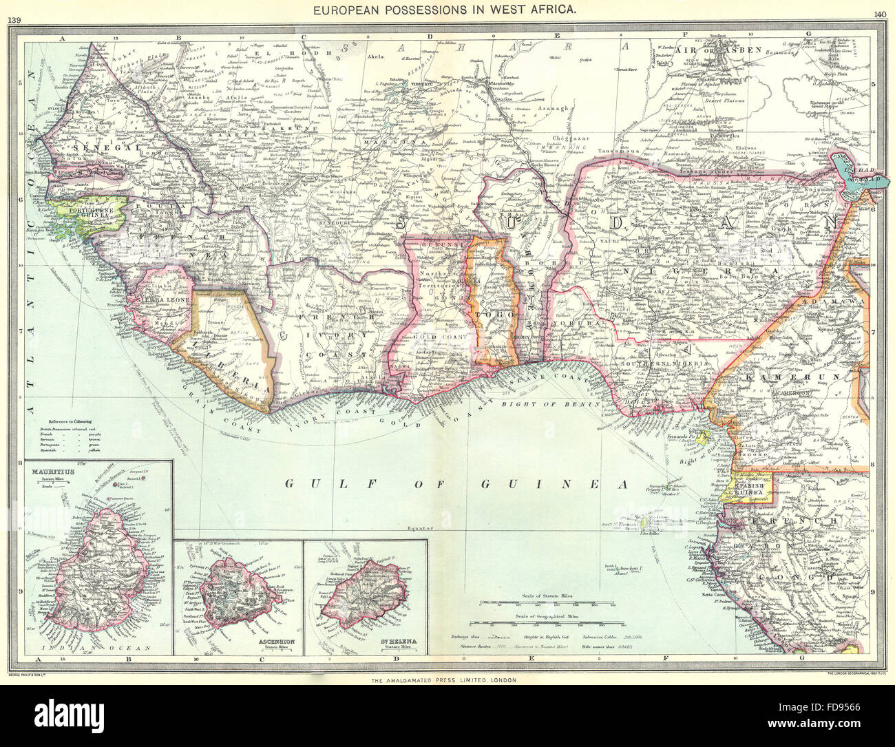 Map of africa european colonies hi-res stock photography and images - Alamy