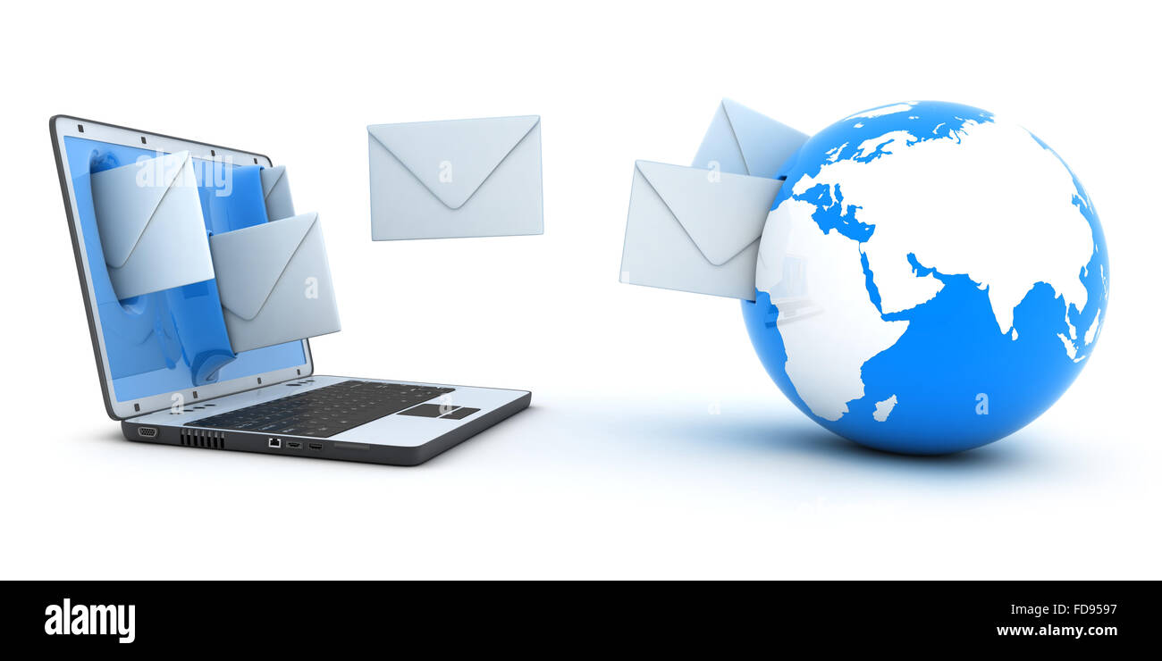 Mail laptop symbol hi-res stock photography and images - Alamy