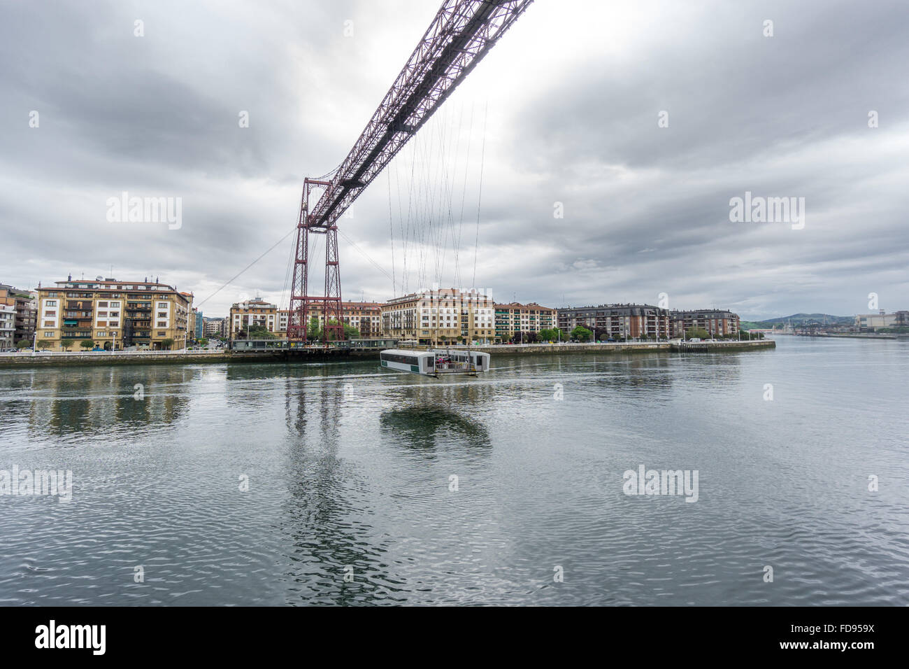 Wide angle of the Bizkaia suspension bridge Stock Photo - Alamy