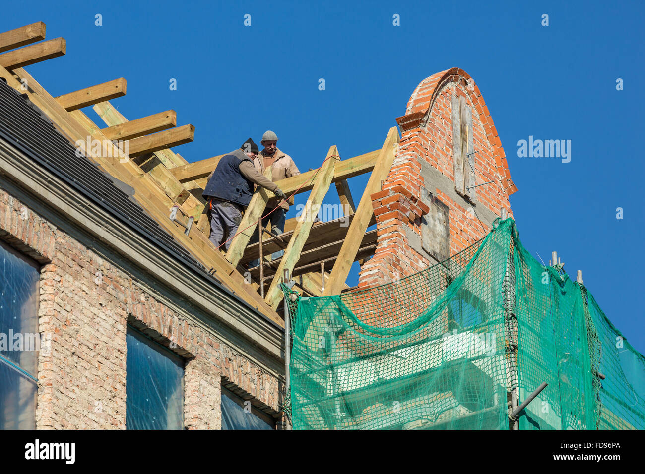 Poznan, Poland, structural restoration of an old building Stock Photo ...