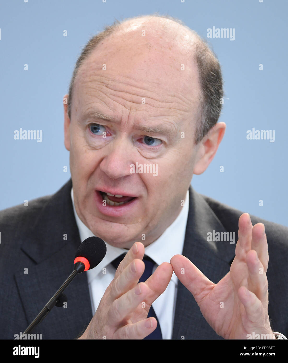 Marcus Schenk financial director of Deutsche Bank, speaks during a ...