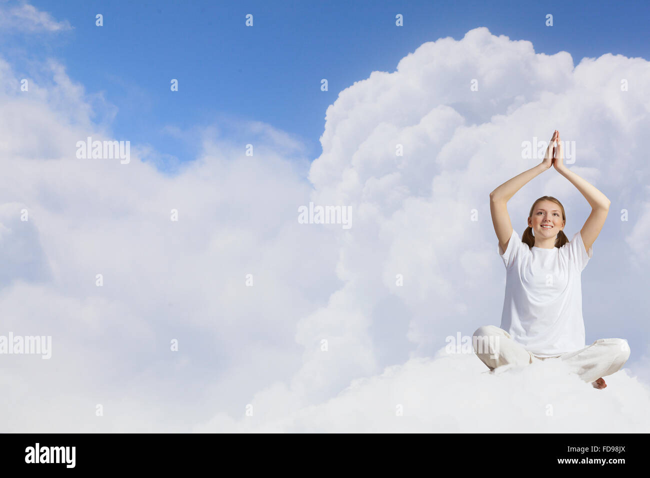 Young woman representing soul balance and meditation concept Stock ...
