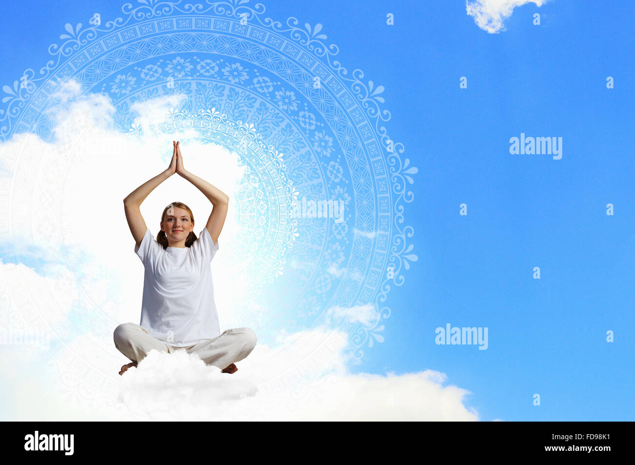 Young woman representing soul balance and meditation concept Stock ...