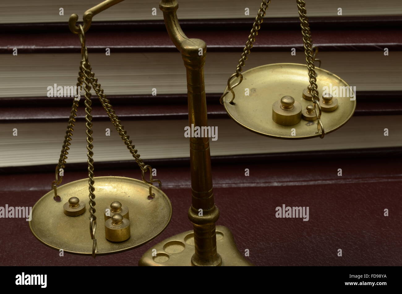 Old Golden weighing scale balance Stock Photo - Alamy