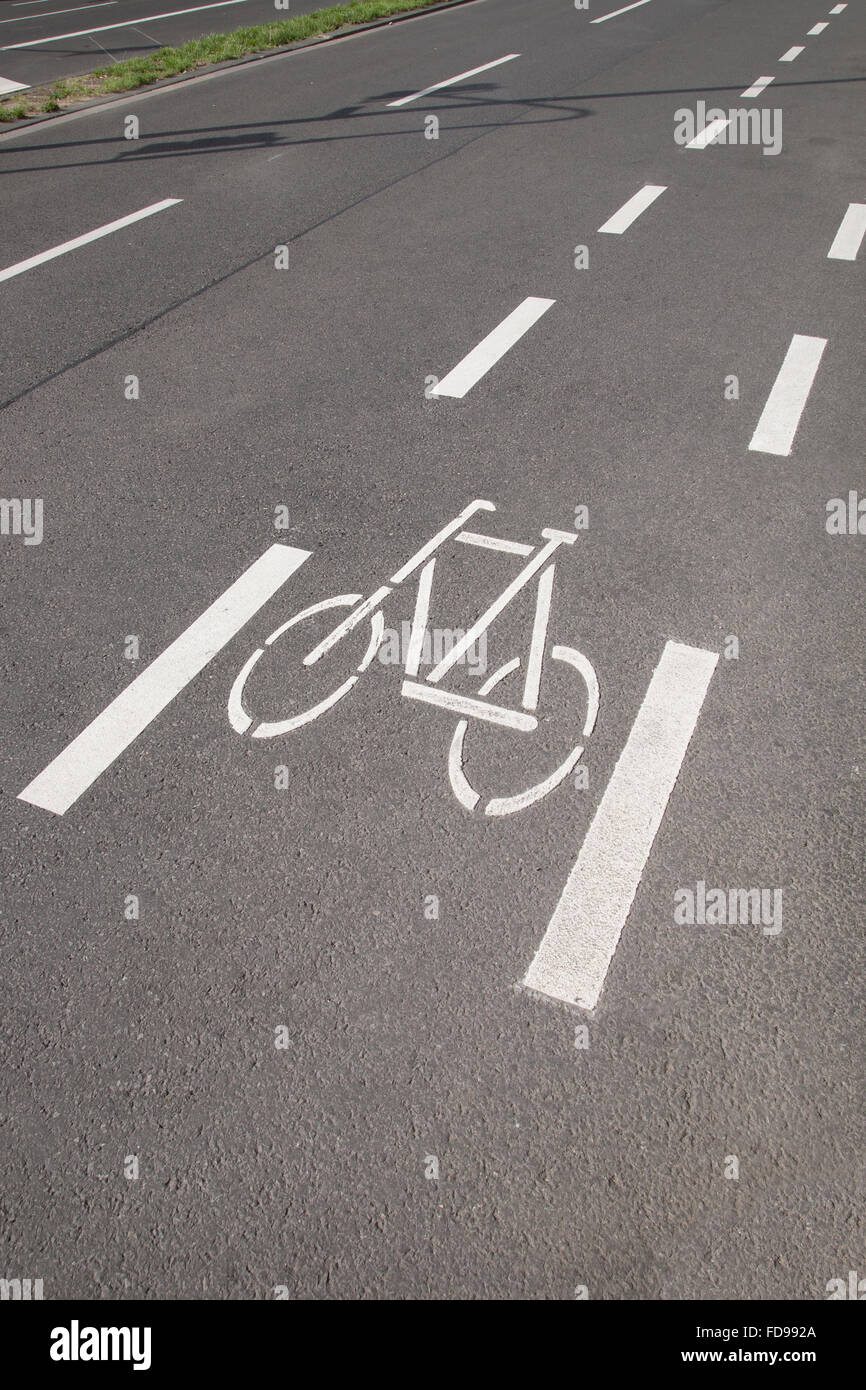 Bike Lane in Cologne; Germany Stock Photo - Alamy