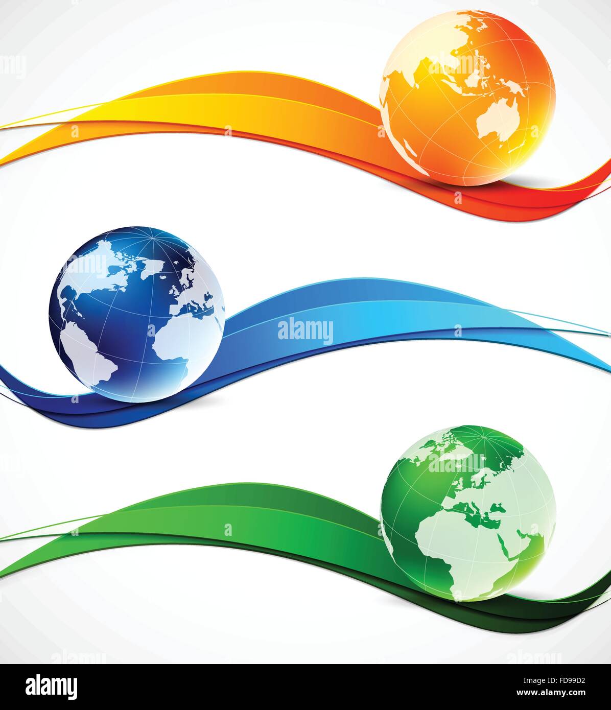 Set banners world map Stock Vector Images - Alamy