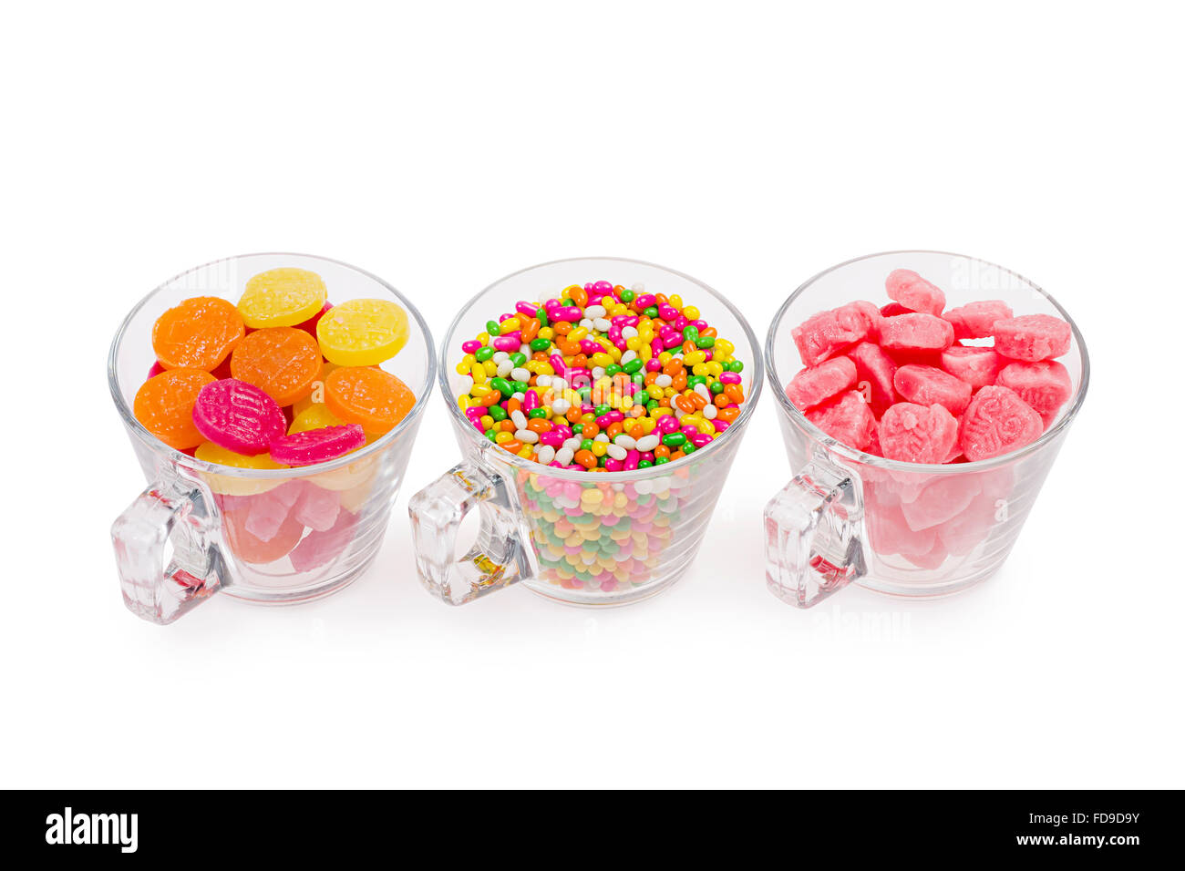 Candy Fennel seed Cup Queue nobody Stock Photo - Alamy