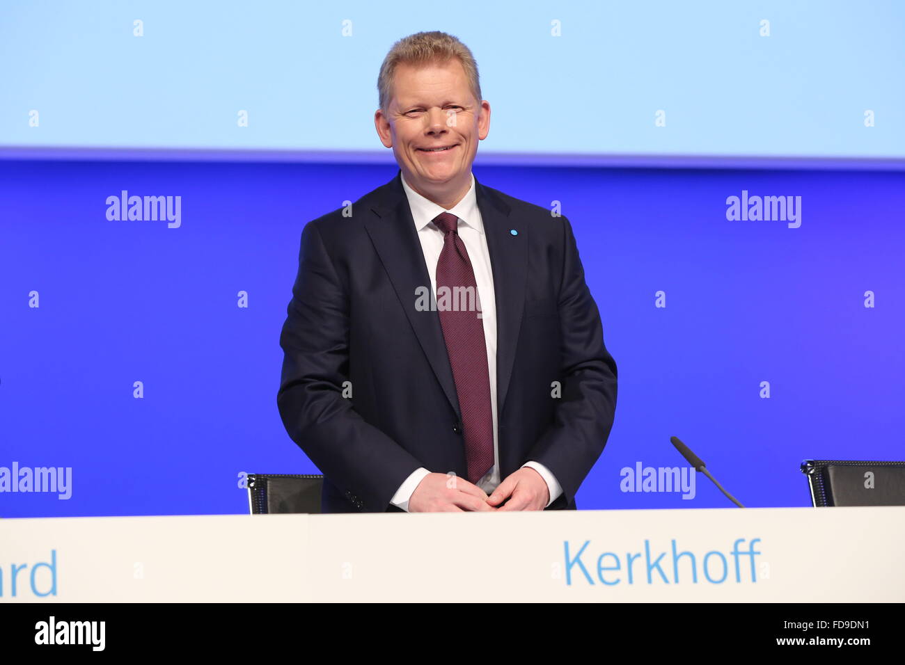 Bochum, Germany. 29th January, 2016. CFO Guido Kerkhoff, ThyssenKrupp ...