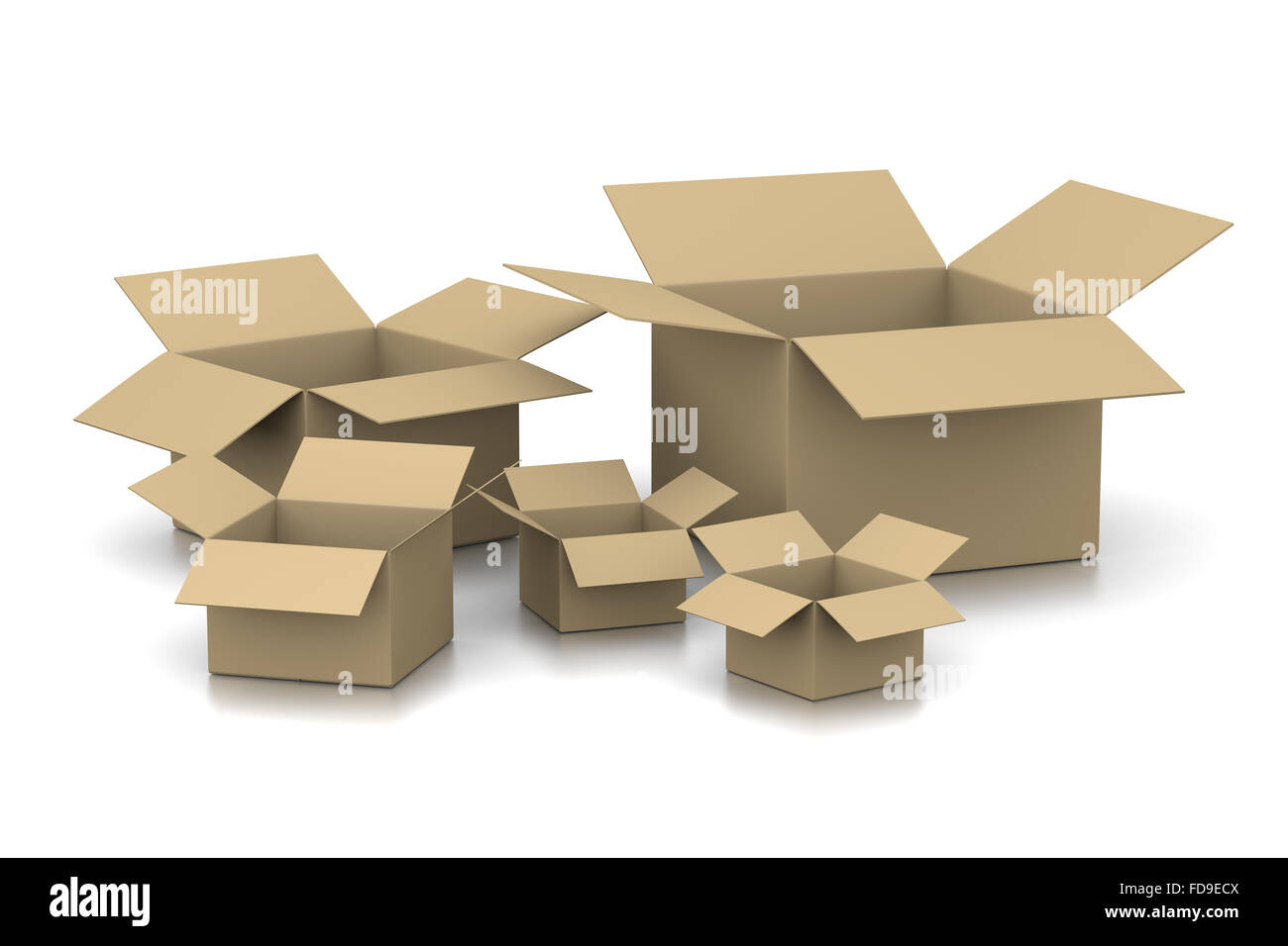 Empty cardboard boxes hi-res stock photography and images - Alamy