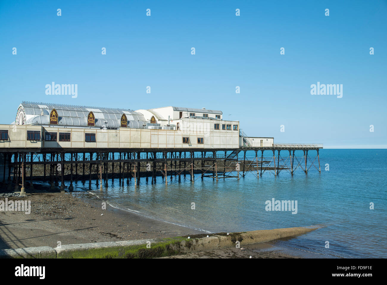 The pavilion and the remains of the pier, Aberystwyth Stock Photo - Alamy