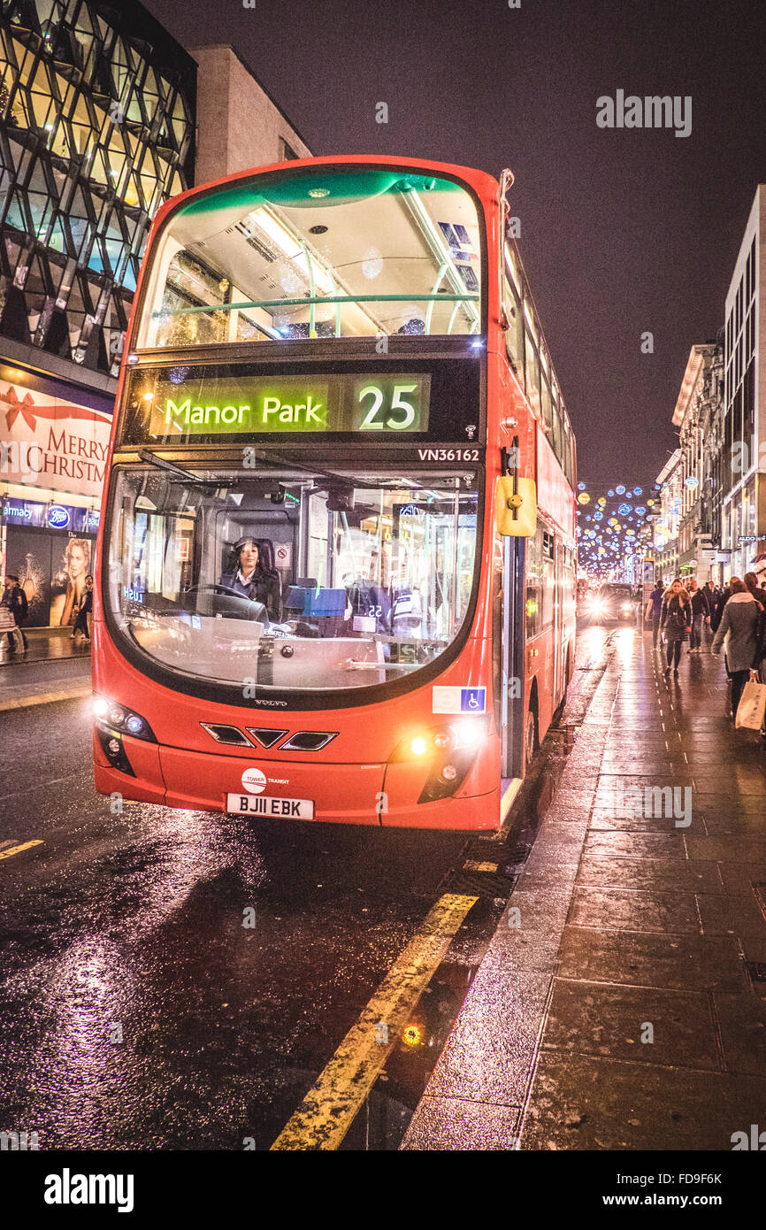 London public transport oxford street bus buses hi-res stock ...