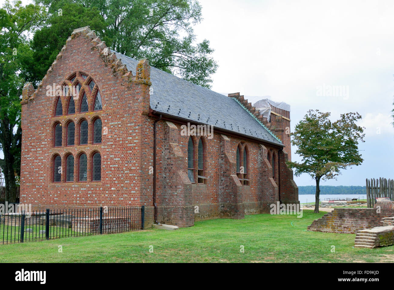 Church, Historic Jamestowne Stock Photo - Alamy