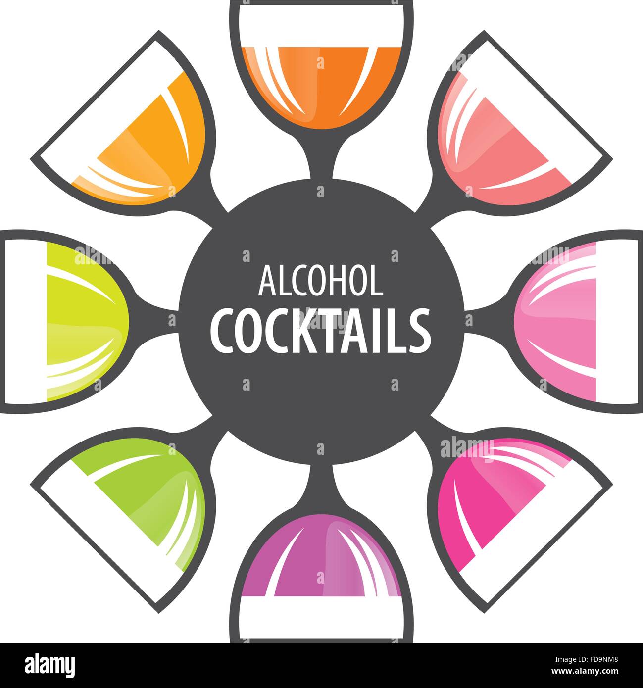 alcoholic cocktails logo Stock Vector Image & Art - Alamy