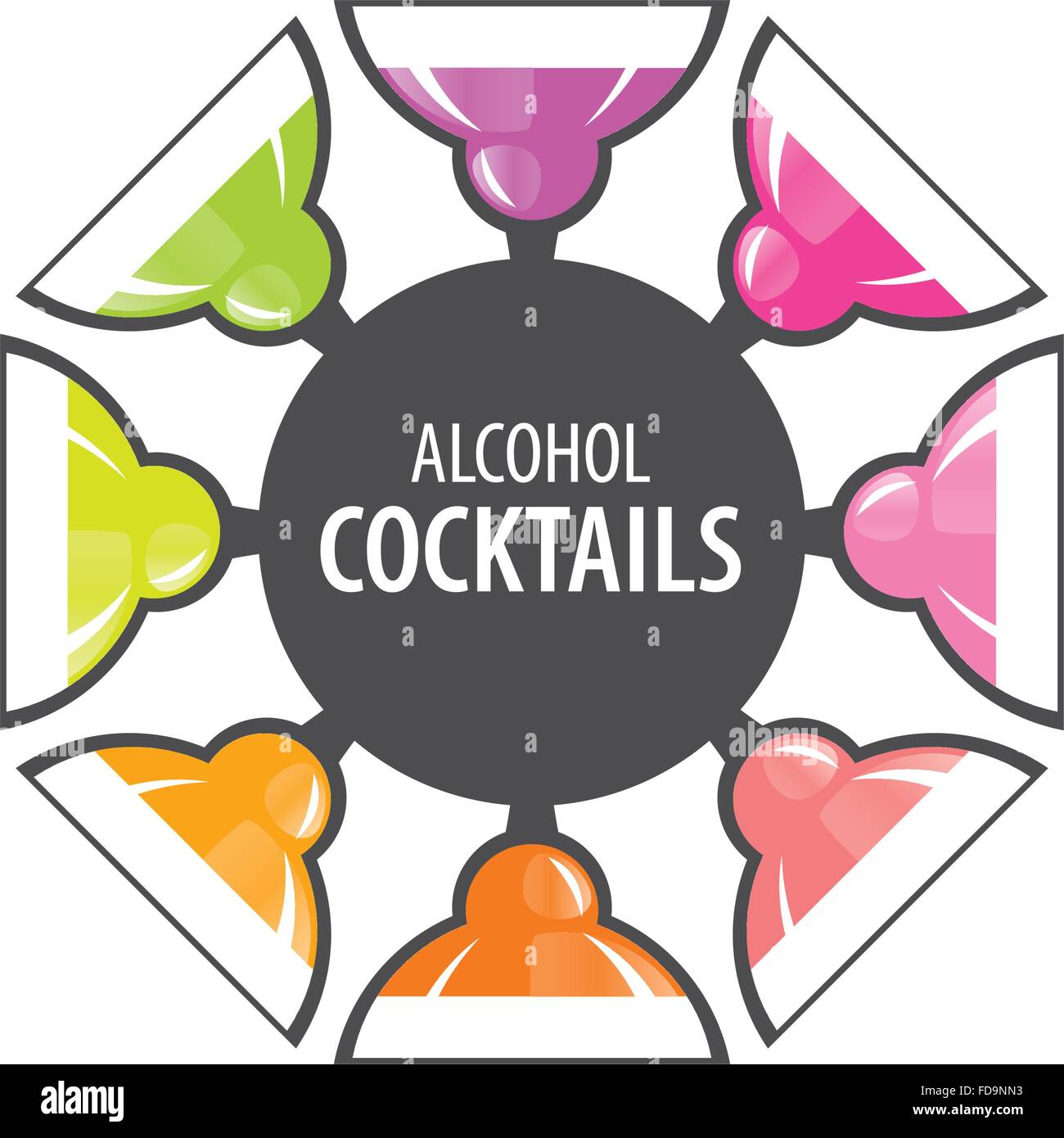 alcoholic cocktails logo Stock Vector Image & Art - Alamy