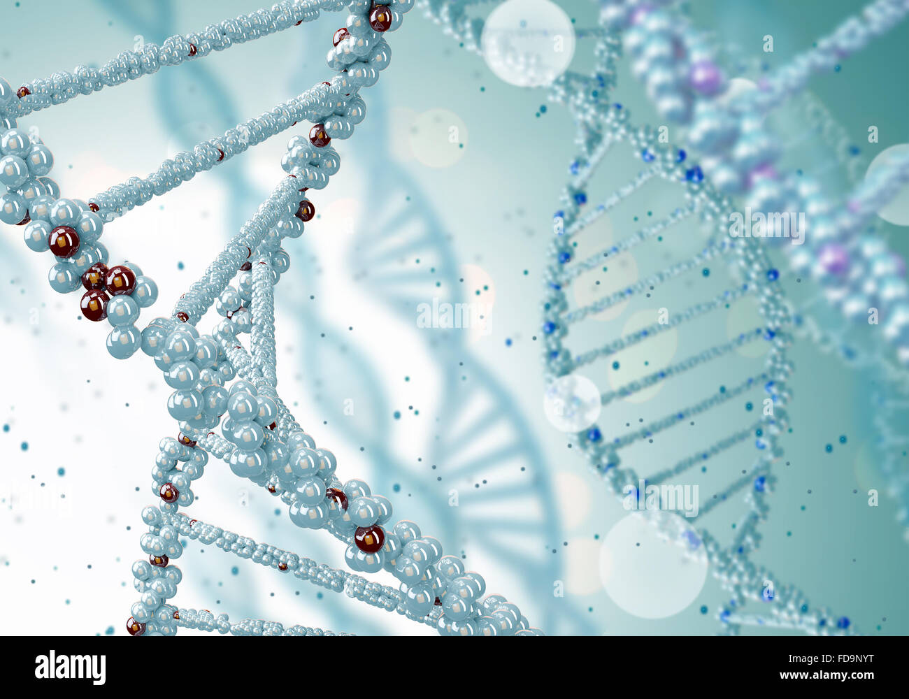 Biochemistry concept with digital blue DNA molecule Stock Photo - Alamy