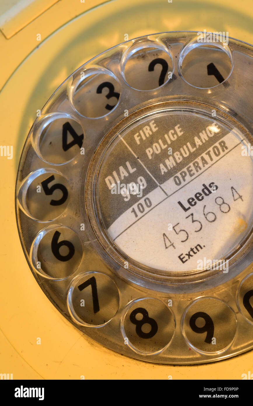 old style rotary dial telephone Stock Photo - Alamy