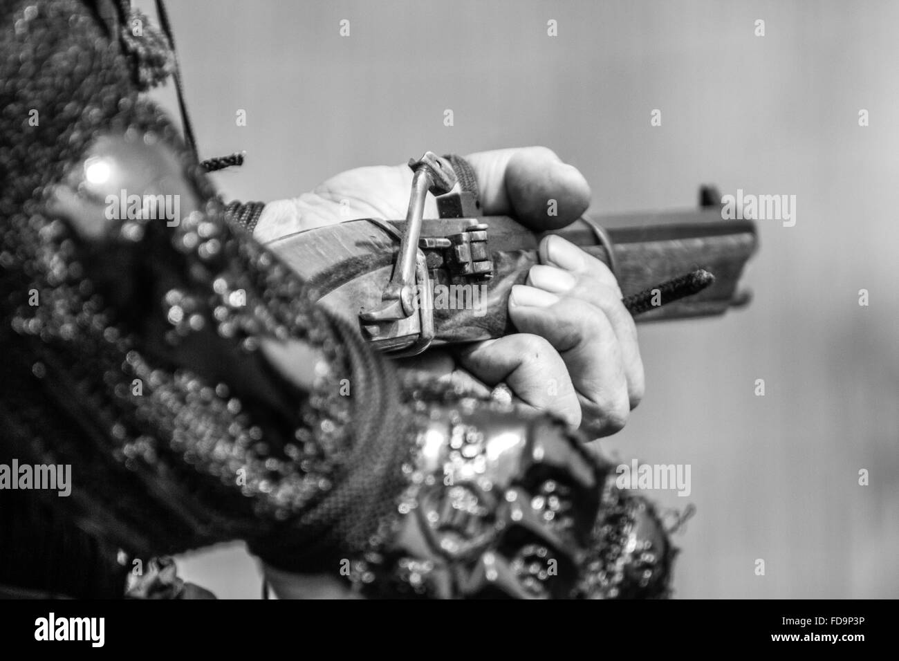 Hand Gun Black and White Stock Photos & Images - Alamy