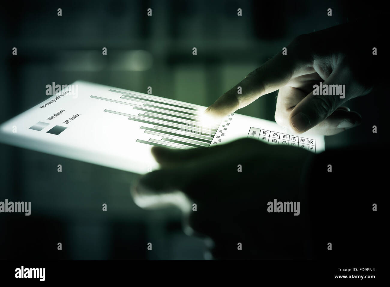 Close up of human hands using virtual panel Stock Photo - Alamy