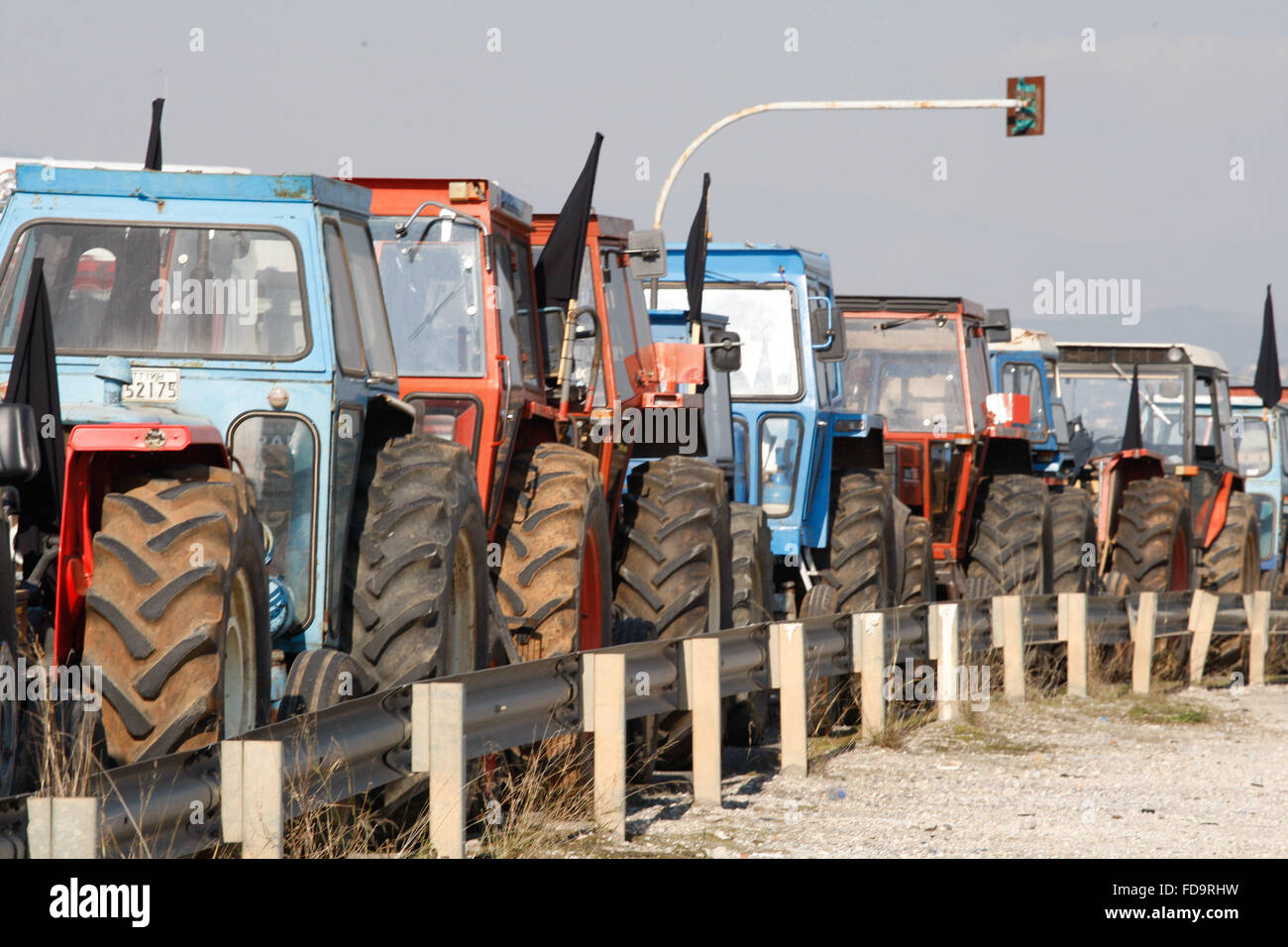 Tractors blocking road hi-res stock photography and images - Alamy
