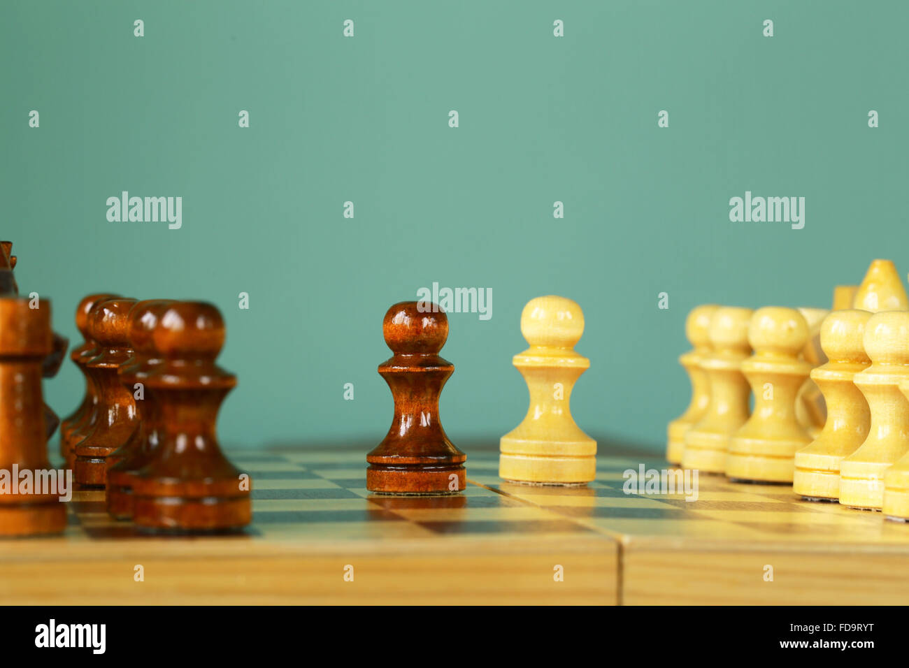 chess position - pawn standing in a position of checkmate Stock Photo ...