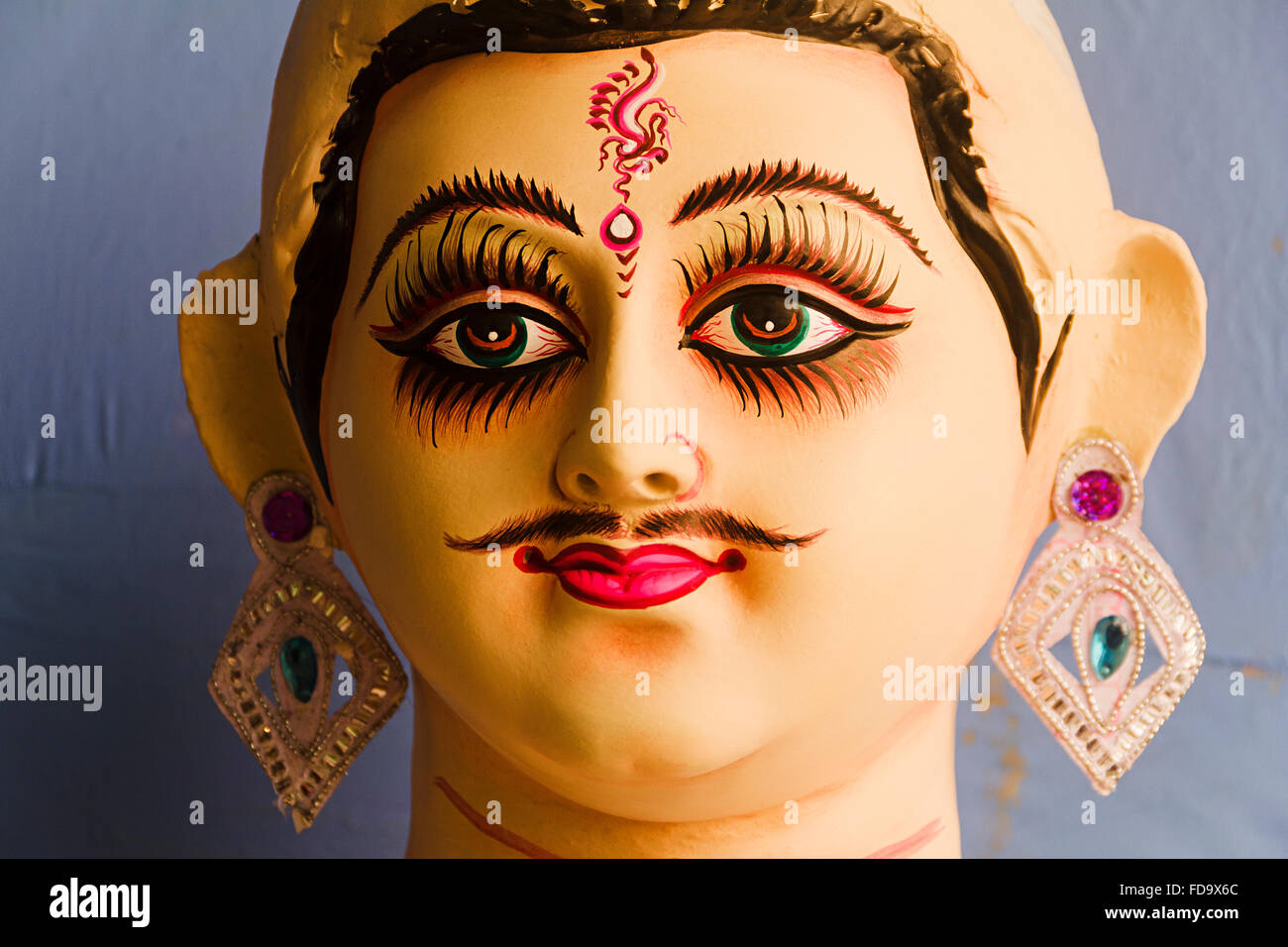 Durga Puja God Statues face Nobody Stock Photo - Alamy