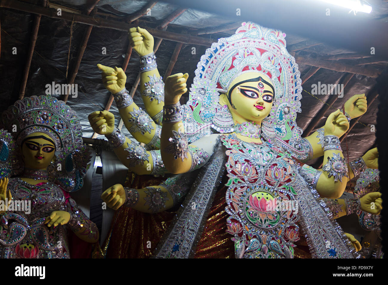 Durga Puja God Statues Workshop Nobody Stock Photo - Alamy