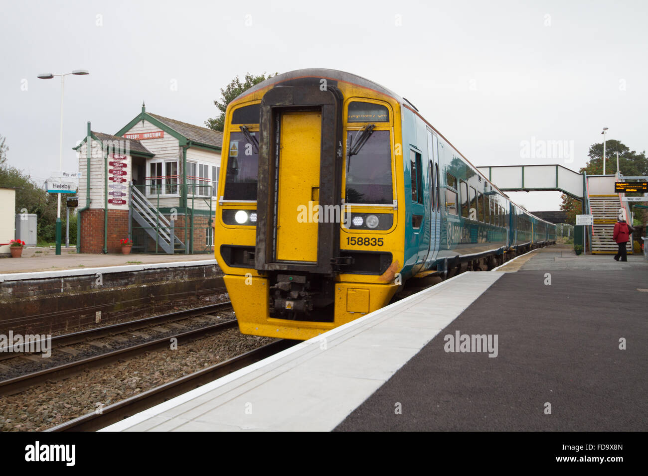 Arriva Trains Wales ATW 158s built by BR form the Manchester Piccadilly ...