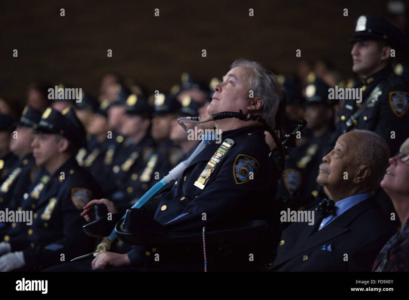 New York, NY, USA. 28th Jan, 2016. NYPD Detective STEVEN MCDONALD and ...