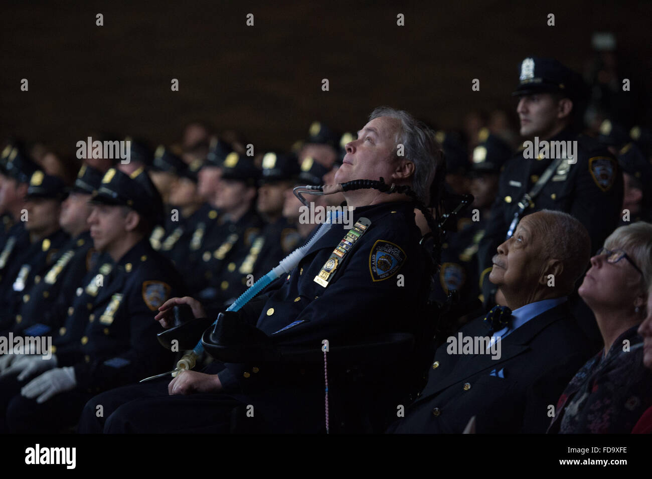 New York, NY, USA. 28th Jan, 2016. NYPD Detective STEVEN MCDONALD and ...