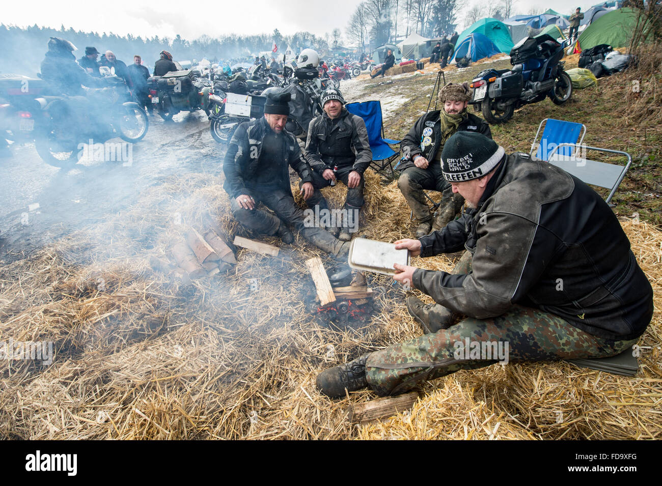Thurmansbang, Germany. 29th Jan, 2016. Participants of the ...