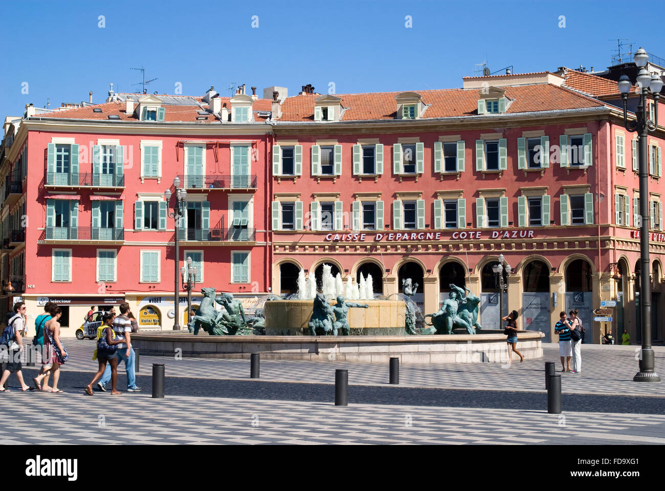 Nice, France. Massena Square - new landmark of the town Stock Photo - Alamy