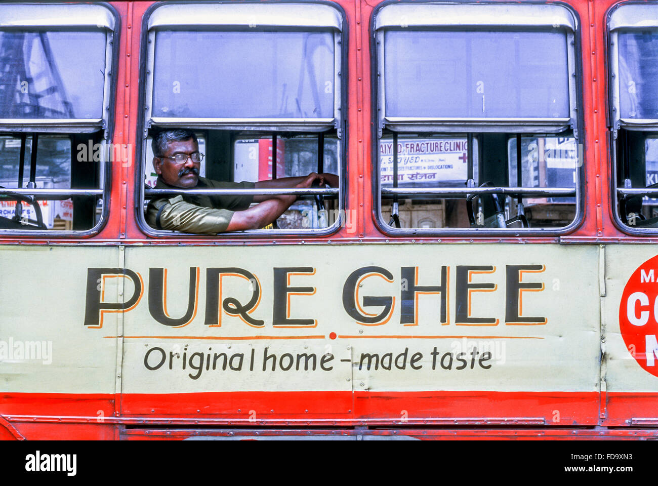 A soldier travelling on the bus in Mumbai, or Bombay Stock Photo - Alamy