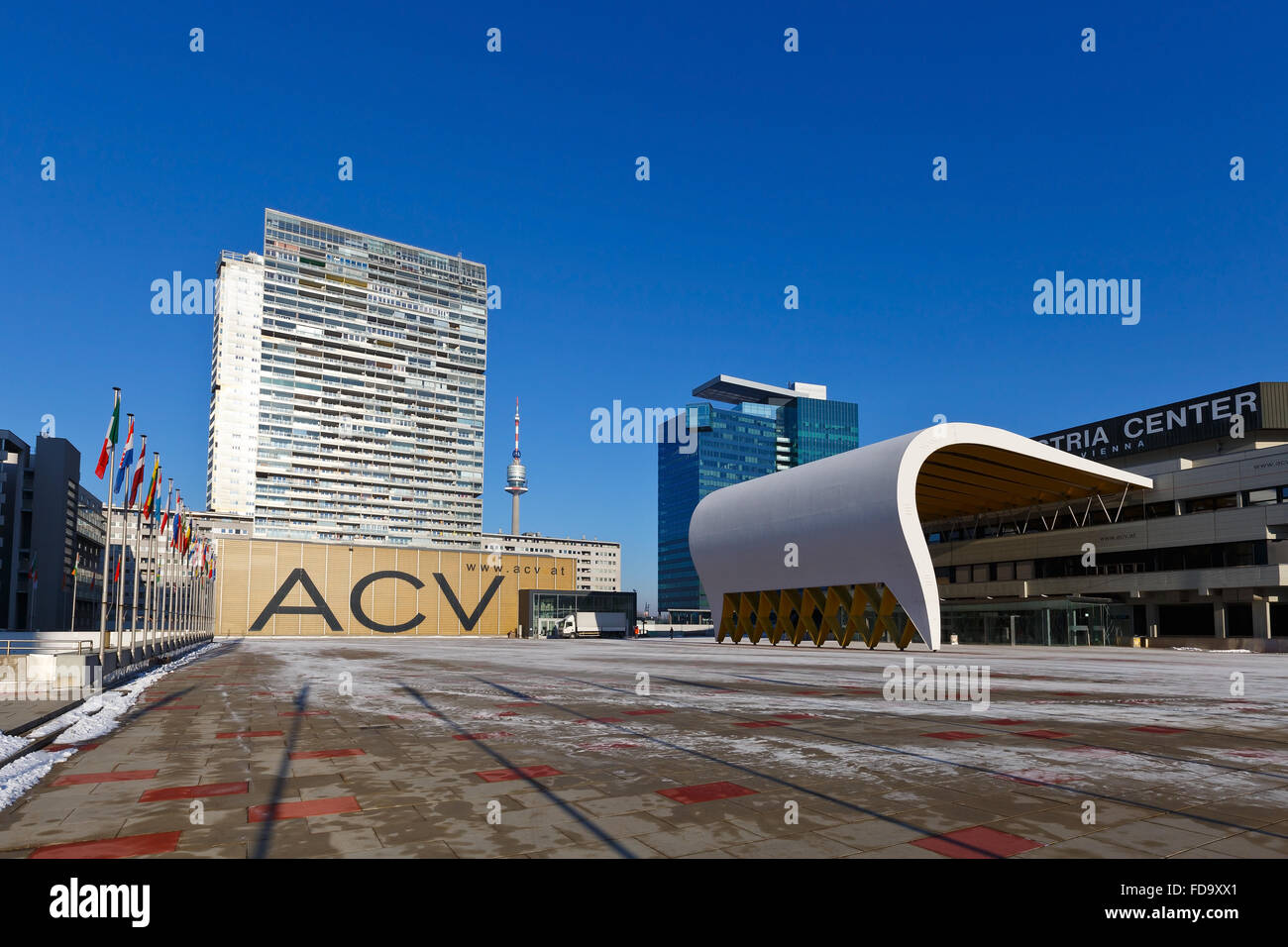 Skyscrapers at Vienna International Centre, Austria Stock Photo - Alamy