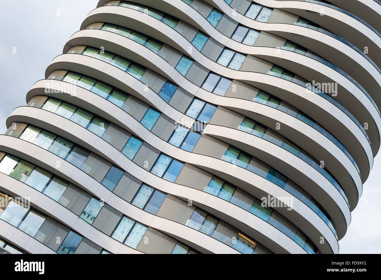 Modern architecture in London UK, an abstract image of a new tower ...