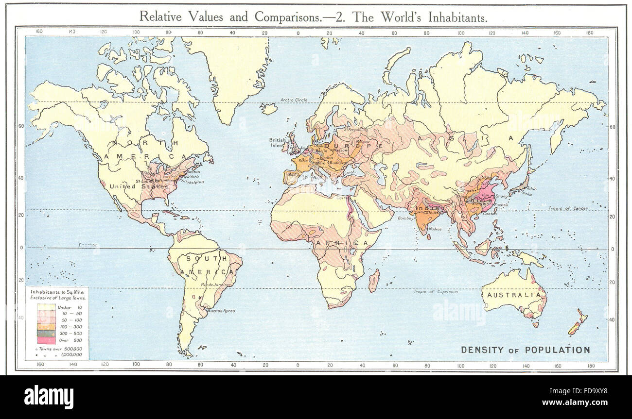 Population Density Of The World