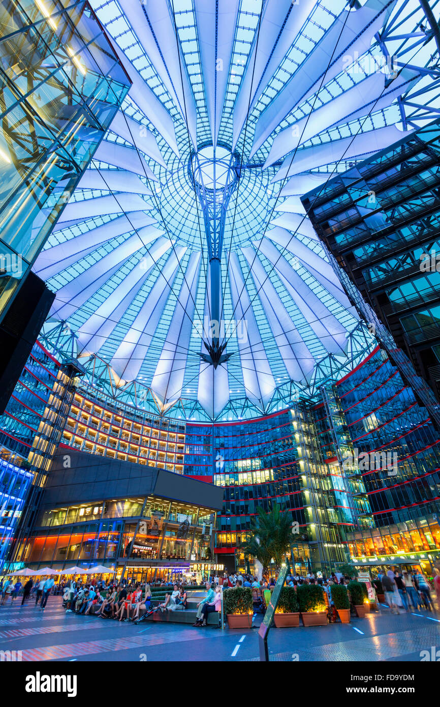 Europe, Germany, Berlin, The canopy of the Sony Center in Potsdamer ...