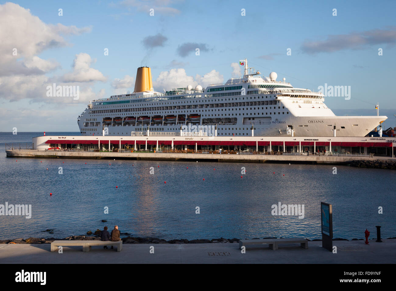 Azores Islands, Cruise Ship at Ponta Delgada city, Island of S.Miguel ...