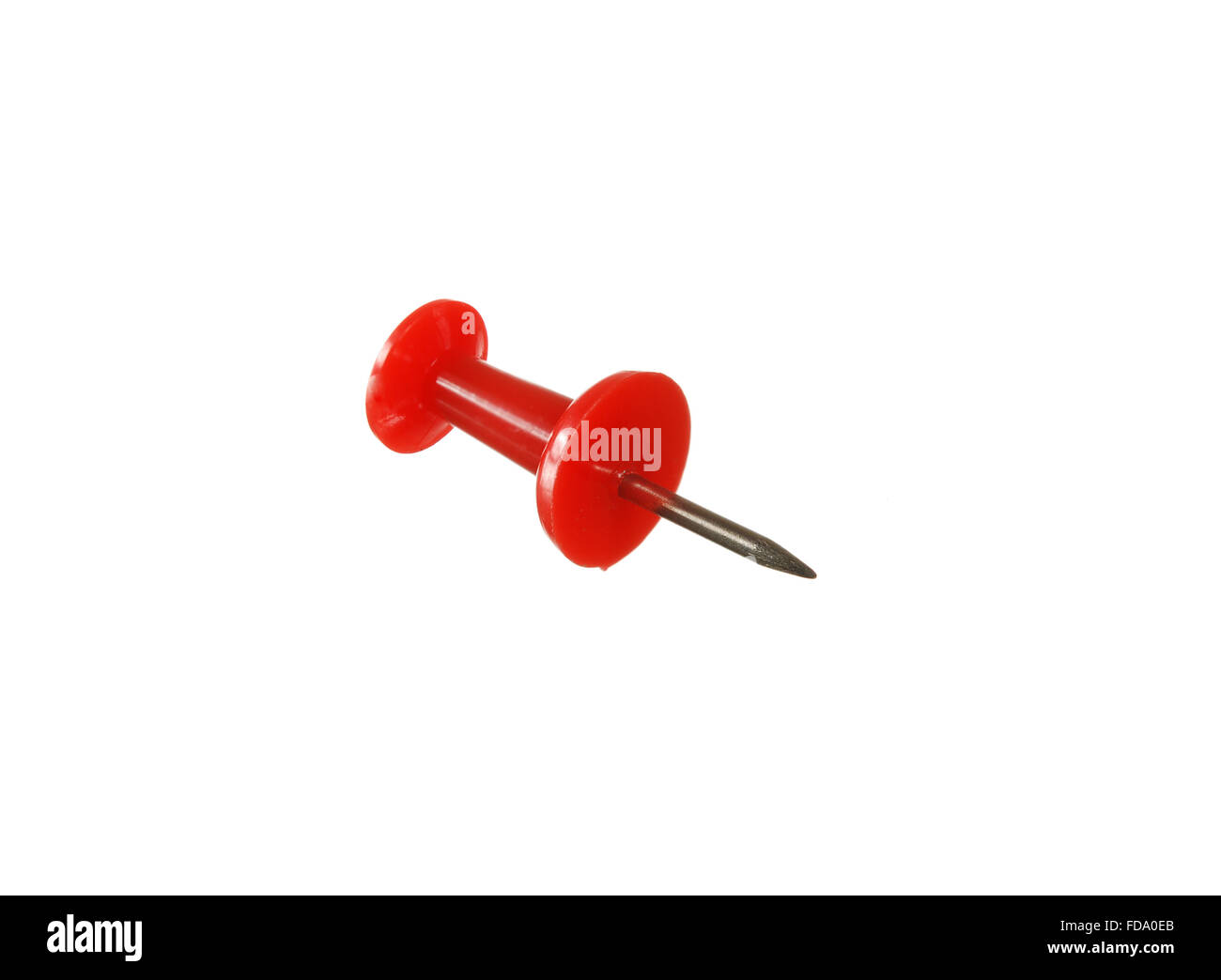 The red pushpin is isolated on a white background Stock Photo - Alamy