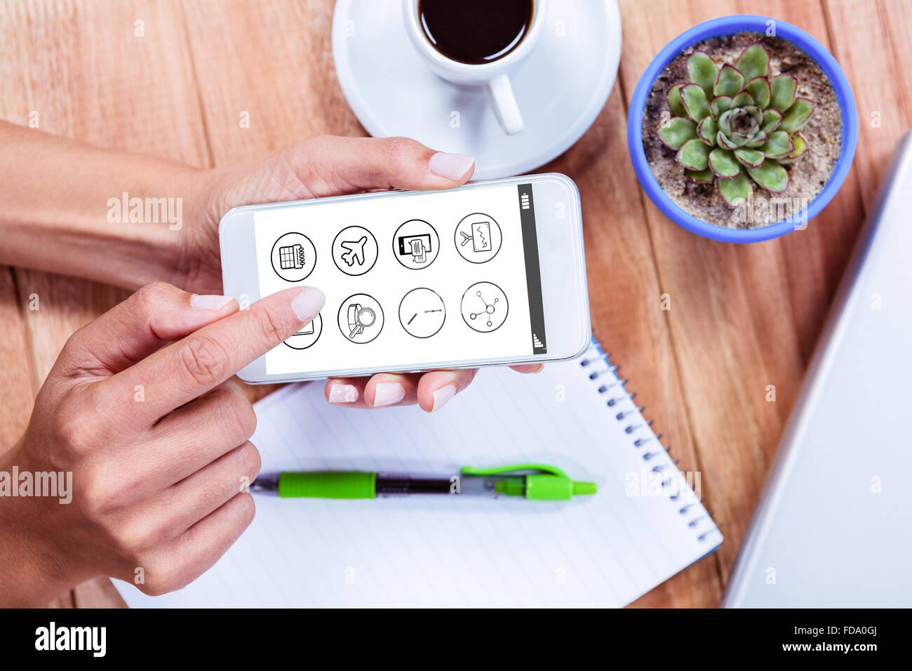 Composite image of telephone apps icons Stock Photo - Alamy