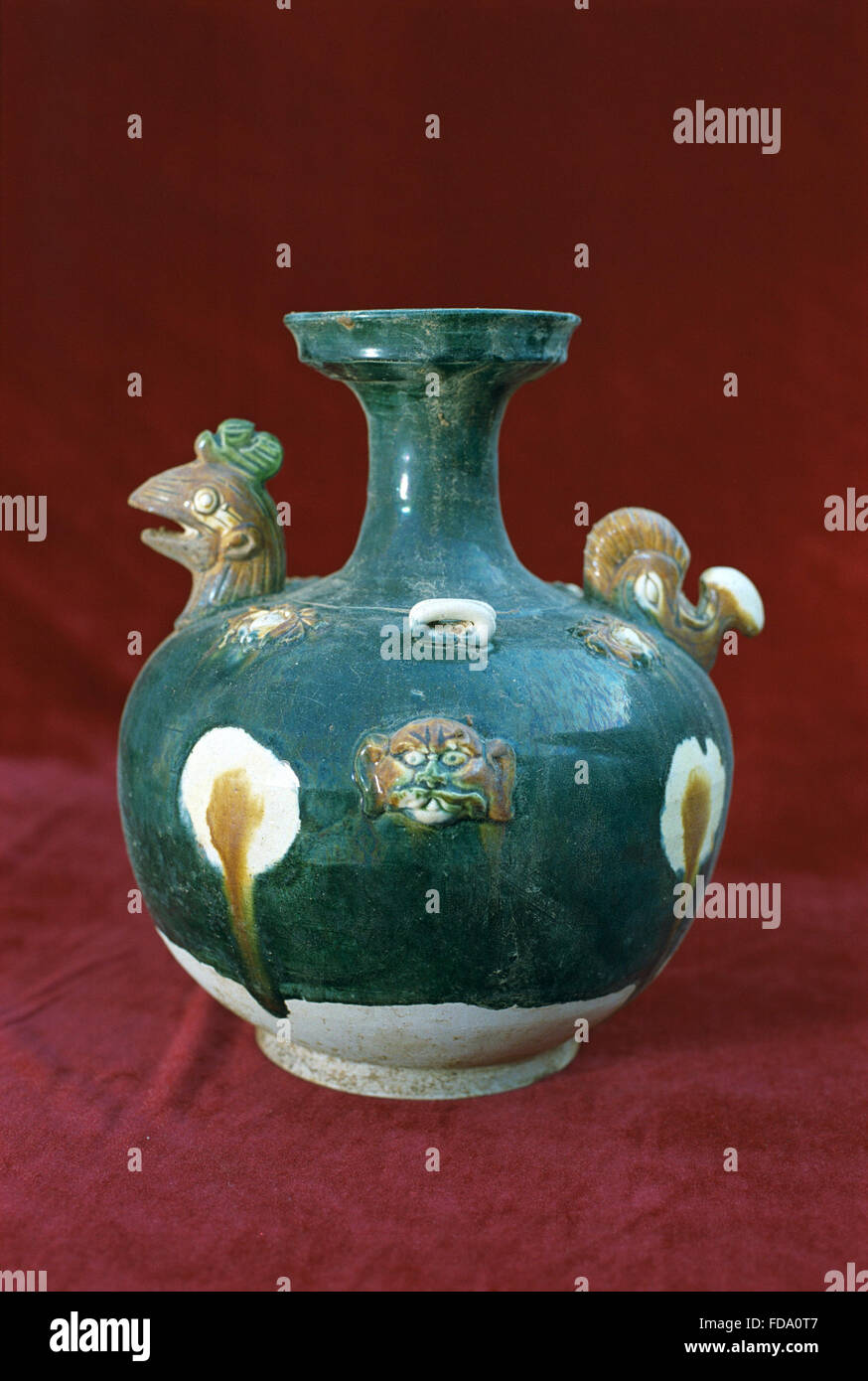 Tri-coloured Glazed Pottery of the Tang Dynasty Henan Province Stock ...