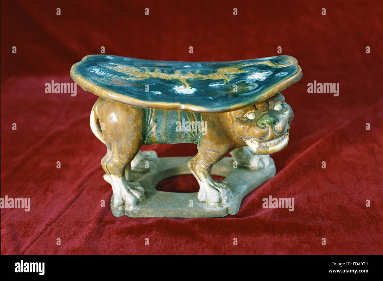 Tri-coloured Glazed Pottery of the Tang Dynasty Henan Province Stock ...