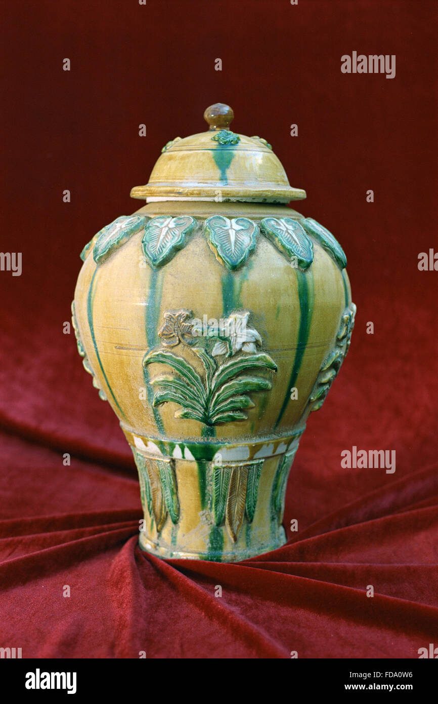 Tri-coloured Glazed Pottery of the Tang Dynasty Henan Province Stock ...