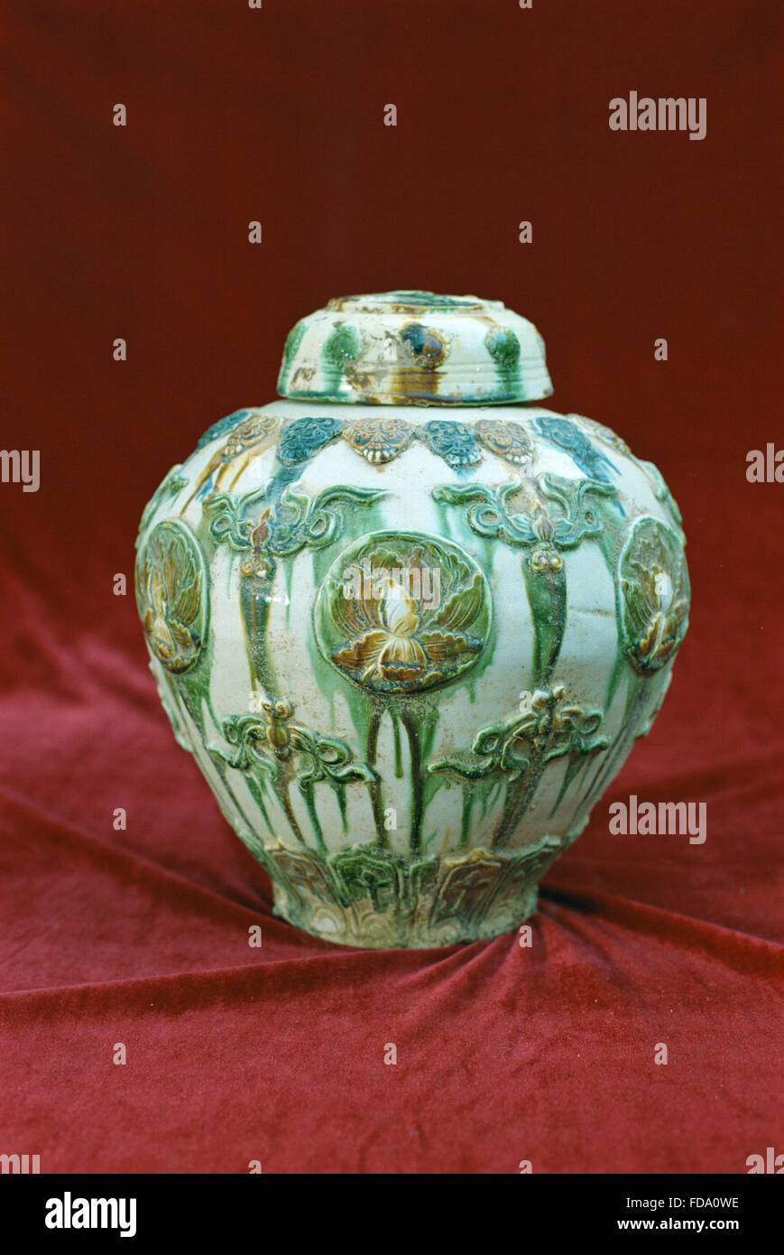 Tri-coloured Glazed Pottery of the Tang Dynasty Henan Province Stock ...