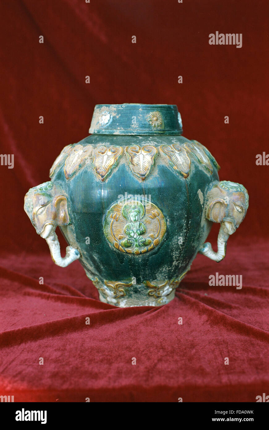 Tri-coloured Glazed Pottery of the Tang Dynasty Henan Province Stock ...