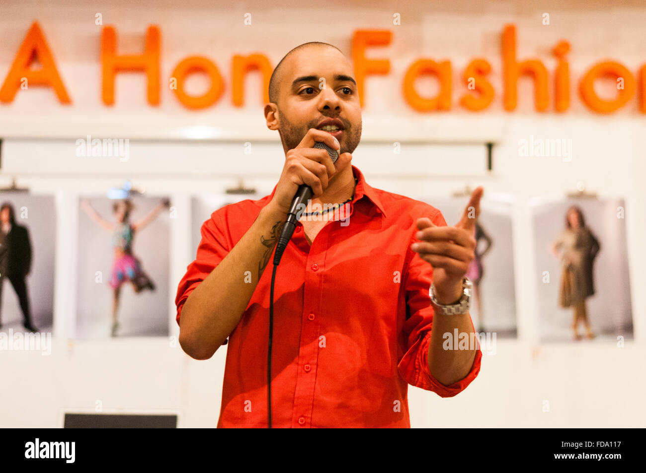 London comedian Sam Smedley performs a set in The Waiting Room ...