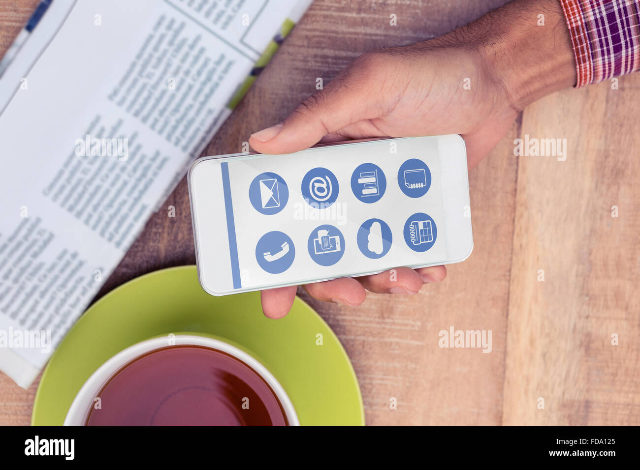 Composite image of telephone apps icons Stock Photo - Alamy