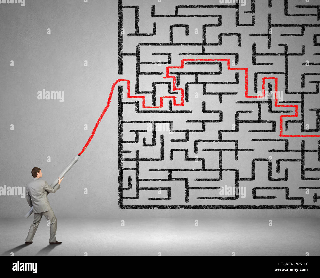 Maze and drawing hi-res stock photography and images - Alamy