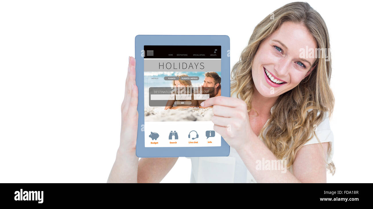 Woman showing hand gesture Cut Out Stock Images & Pictures - Alamy