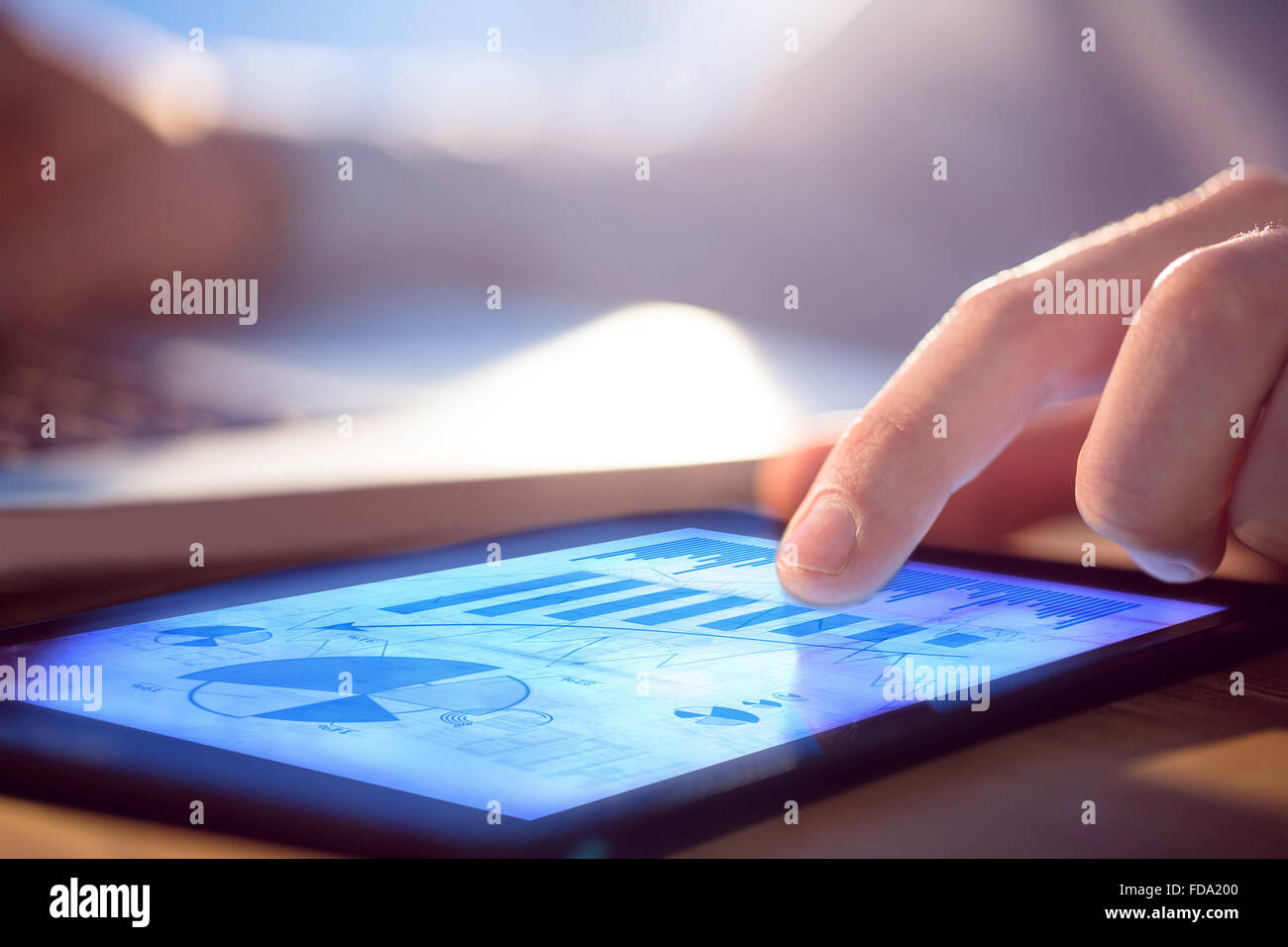 Composite image of blue data Stock Photo - Alamy